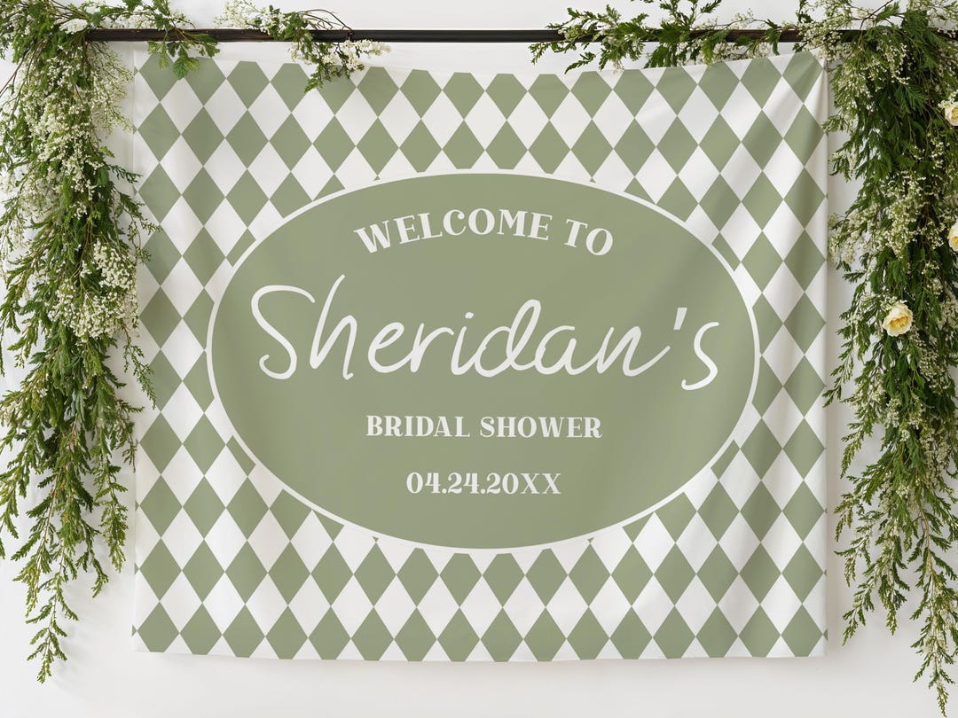 Custom Bridal Shower Welcome Sign, Bridal Shower Photo Backdop, Bridal ...