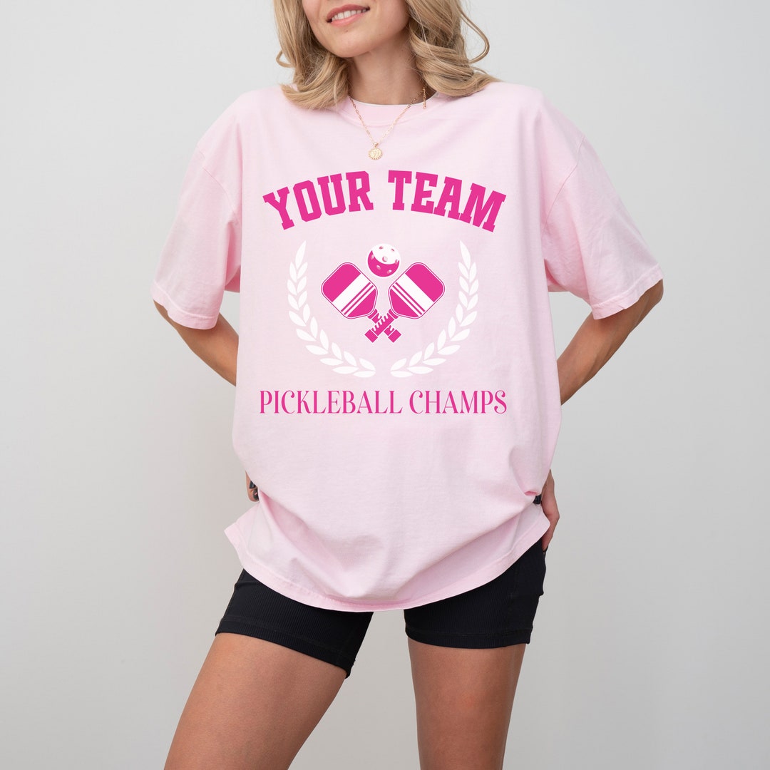 Custom Pickleball Shirt, Pink Pickleball Shirt, Pink Personalized ...