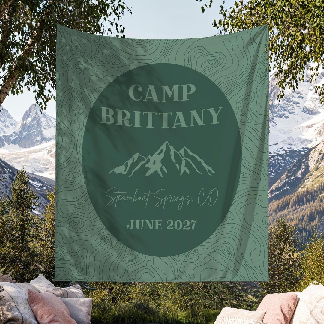 Custom Camp Bach Banner, Camp Bachelorette Banner, Last Trail, Custom ...