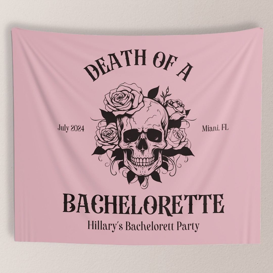 Custom Bachelorette Tapestry, Death of A Bachelorette, Skull ...