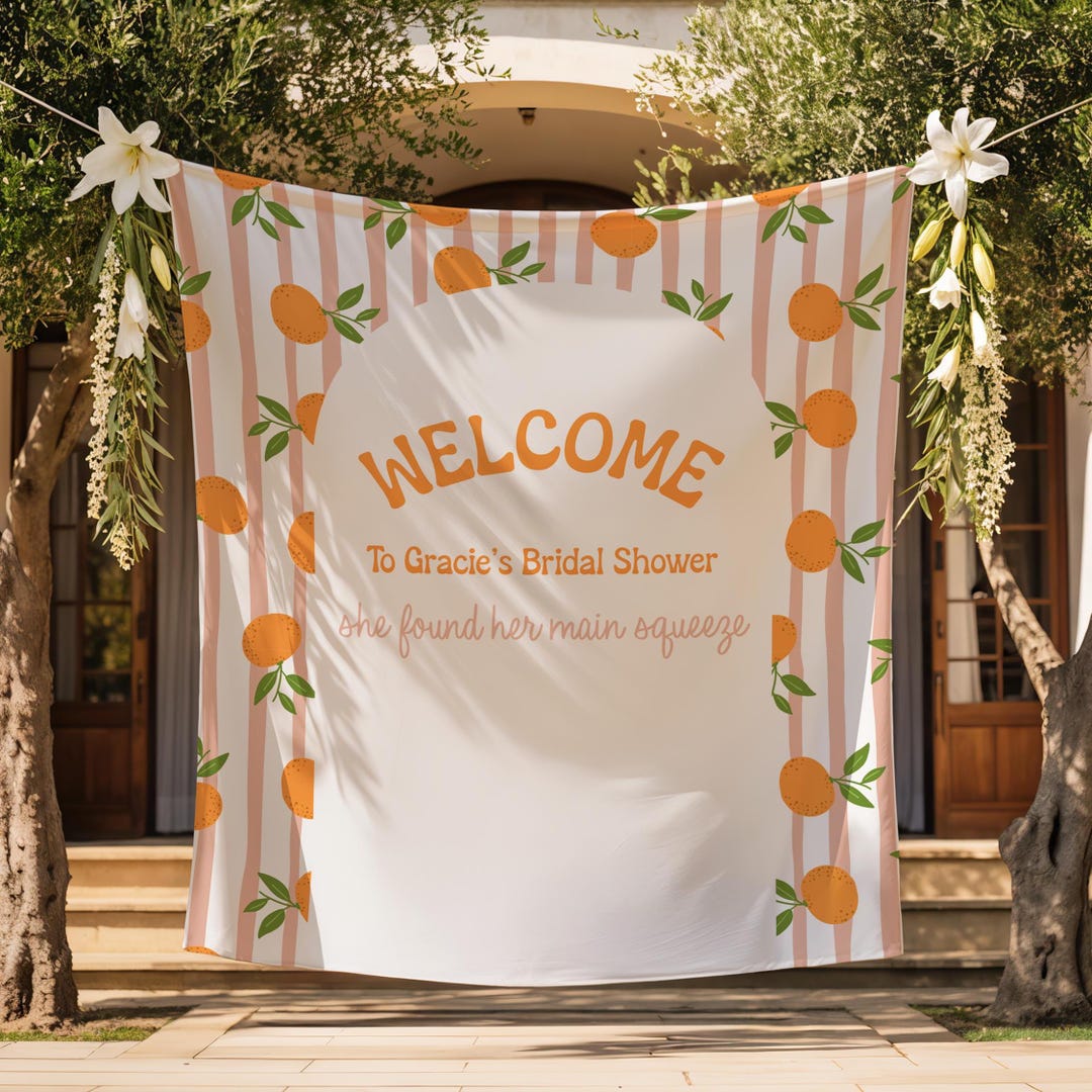 Main Squeeze Bridal Shower Decorations, Main Squeeze Welcome Banner ...