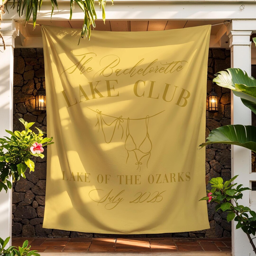 Lake Bachelorette Banner, Lake Bachelorette Party Decor, Custom Lake ...