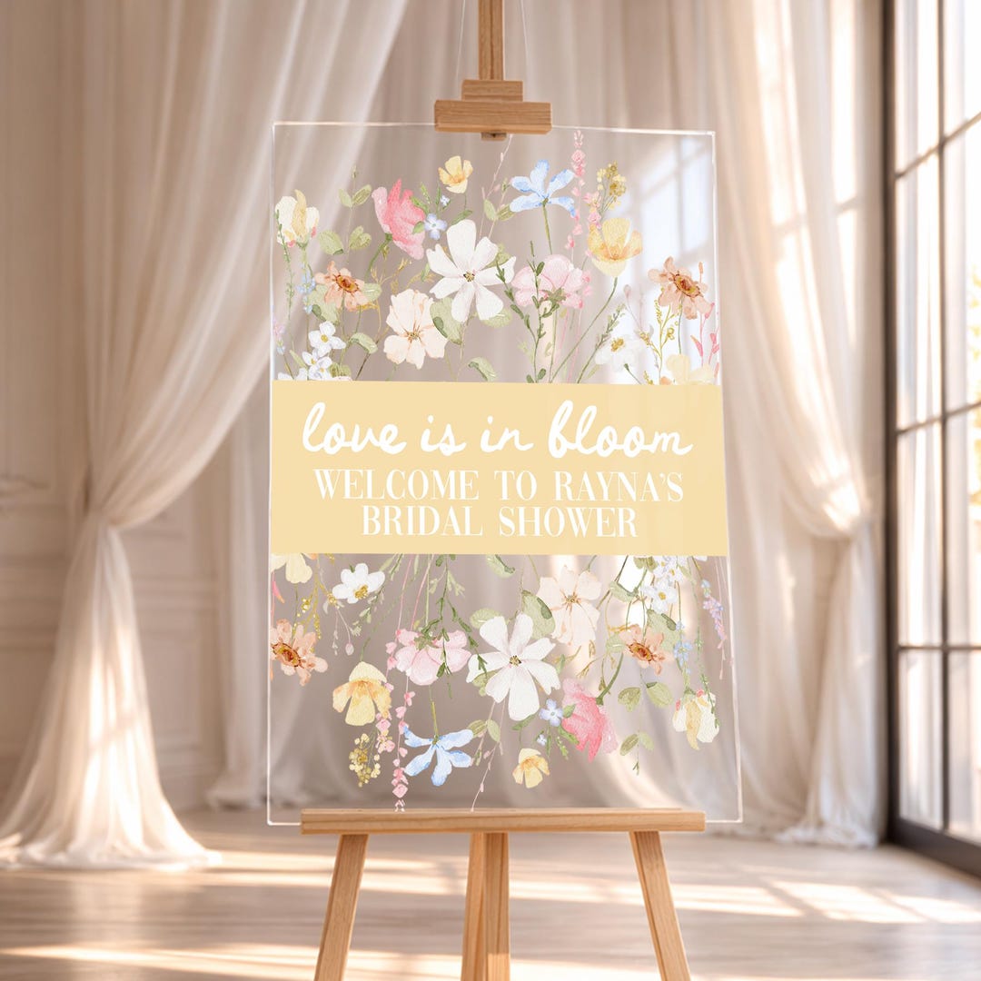 Love is in Bloom Welcome Sign, Custom Acrylic Welcome Sign, Love in ...