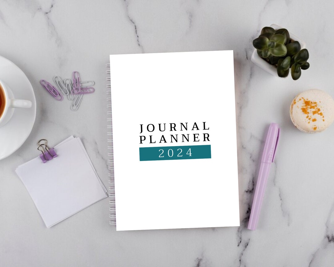 2024 Journal Planner, Year at a Glance, Organizer, Monthly Planner ...