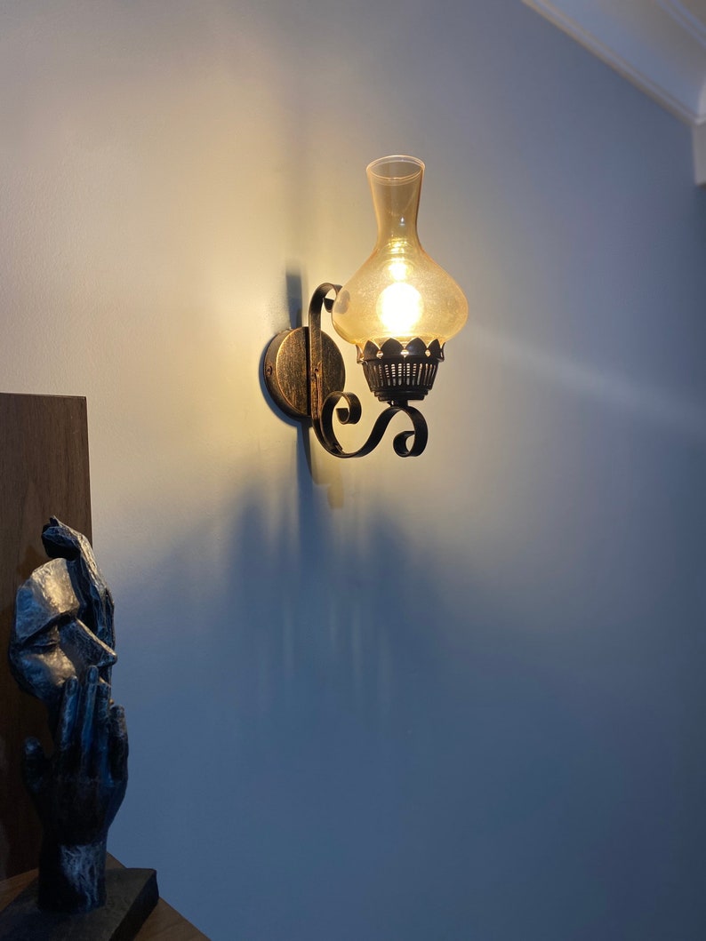 Gas Lantern Style Sconce - Nostalgia Wall Sconce - Gas Lamp Lighting - Custom Wall Sconce ...