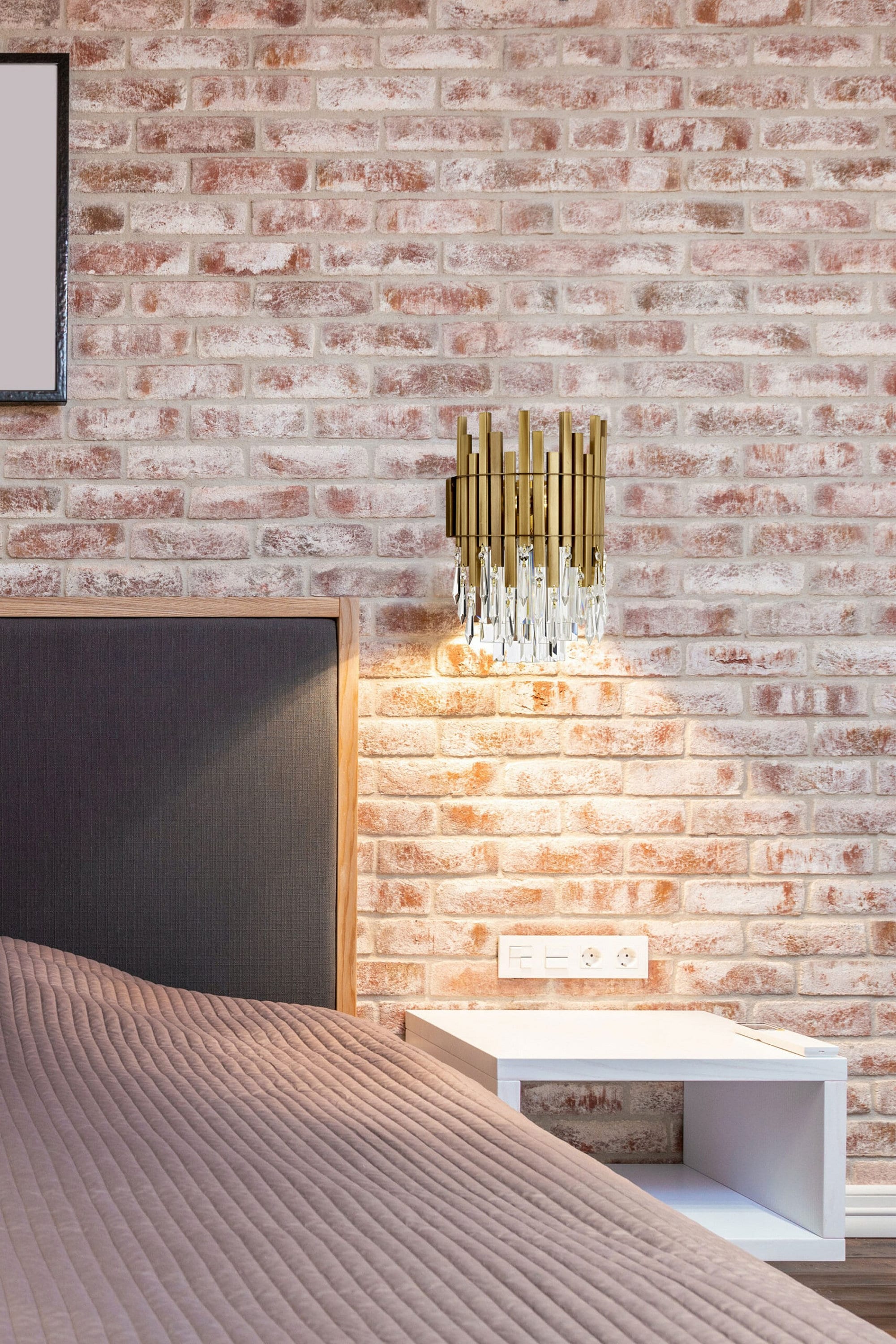 Victorian Wall Sconce Crystal Stone Wall Light Antique Wall Light Gold ...