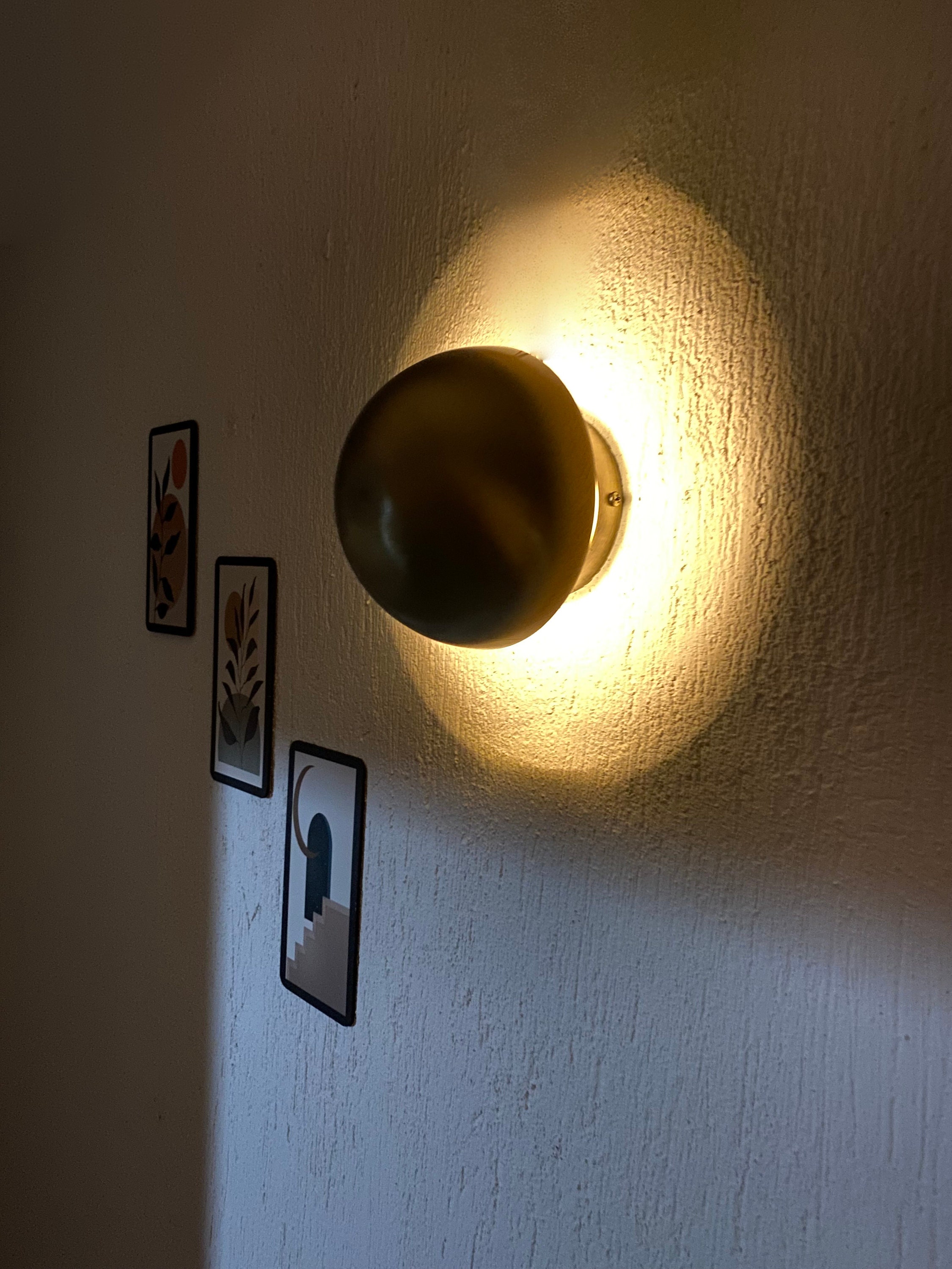 Mushroom Head Gold Sconce Gold Wall Sconces Tumbled Gold - Etsy