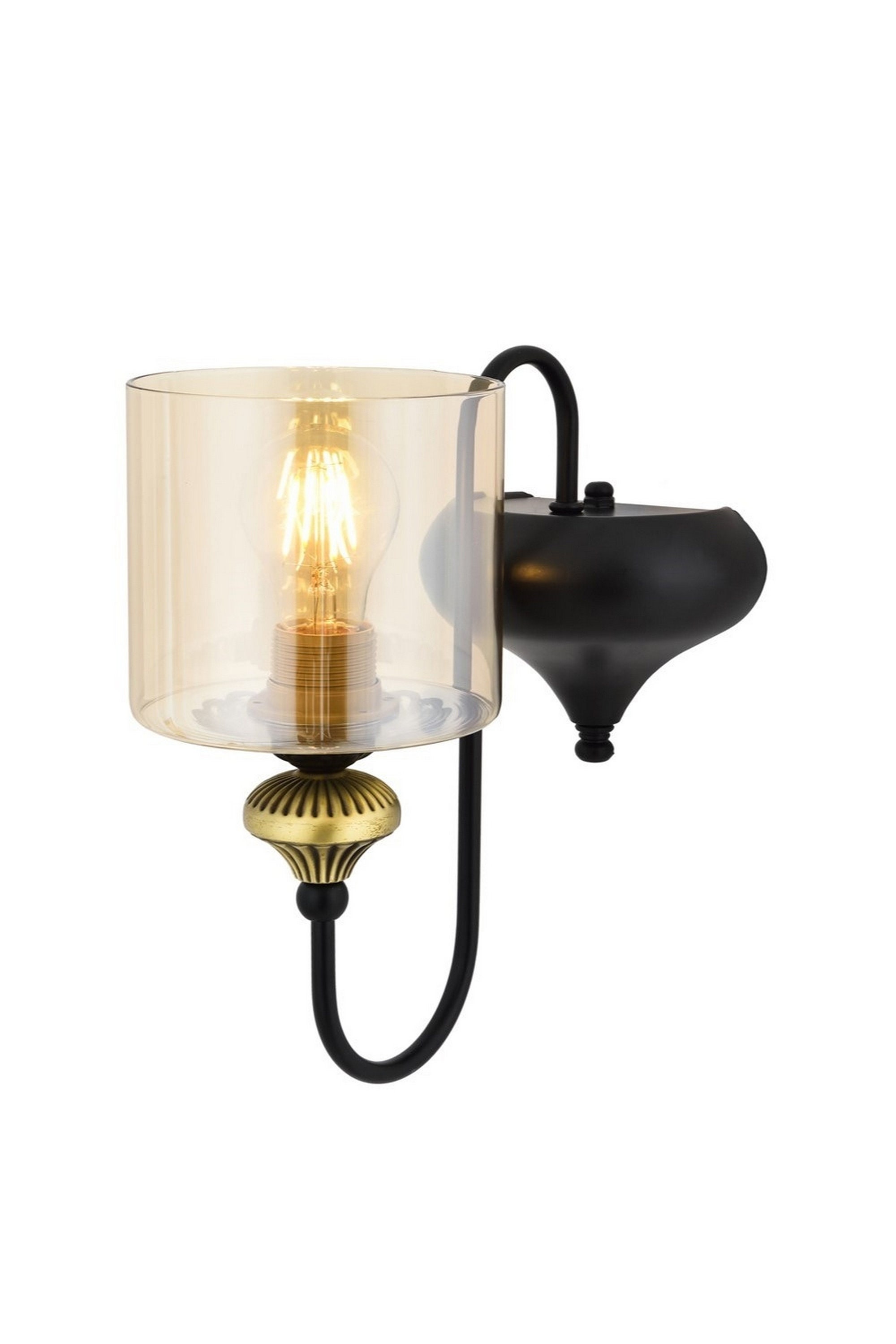 Antique Wall Sconce - Honey Color Glass Wall Lighting - Victorian Wall ...