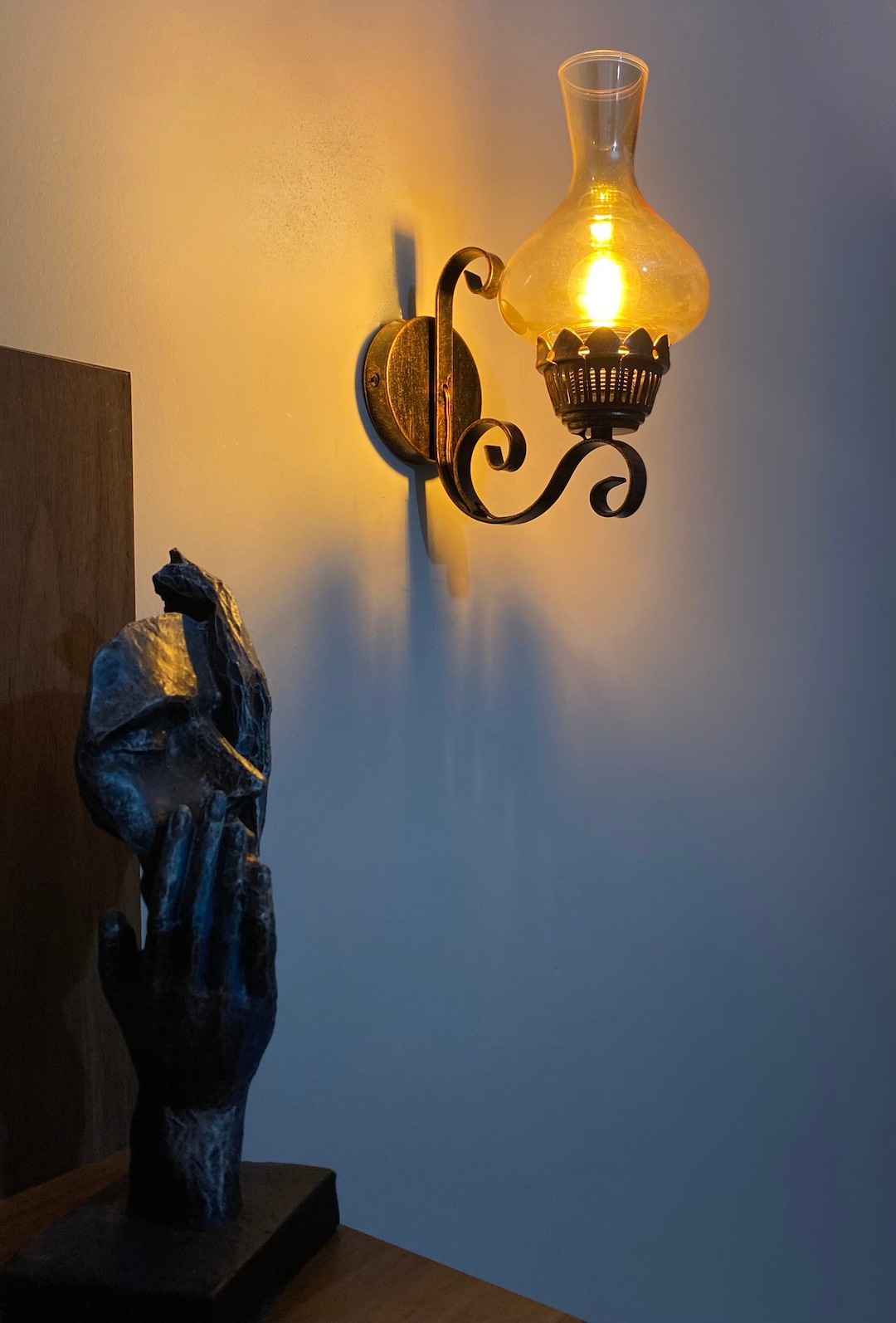 Gas Lantern Style Sconce - Nostalgia Wall Sconce - Gas Lamp Lighting ...