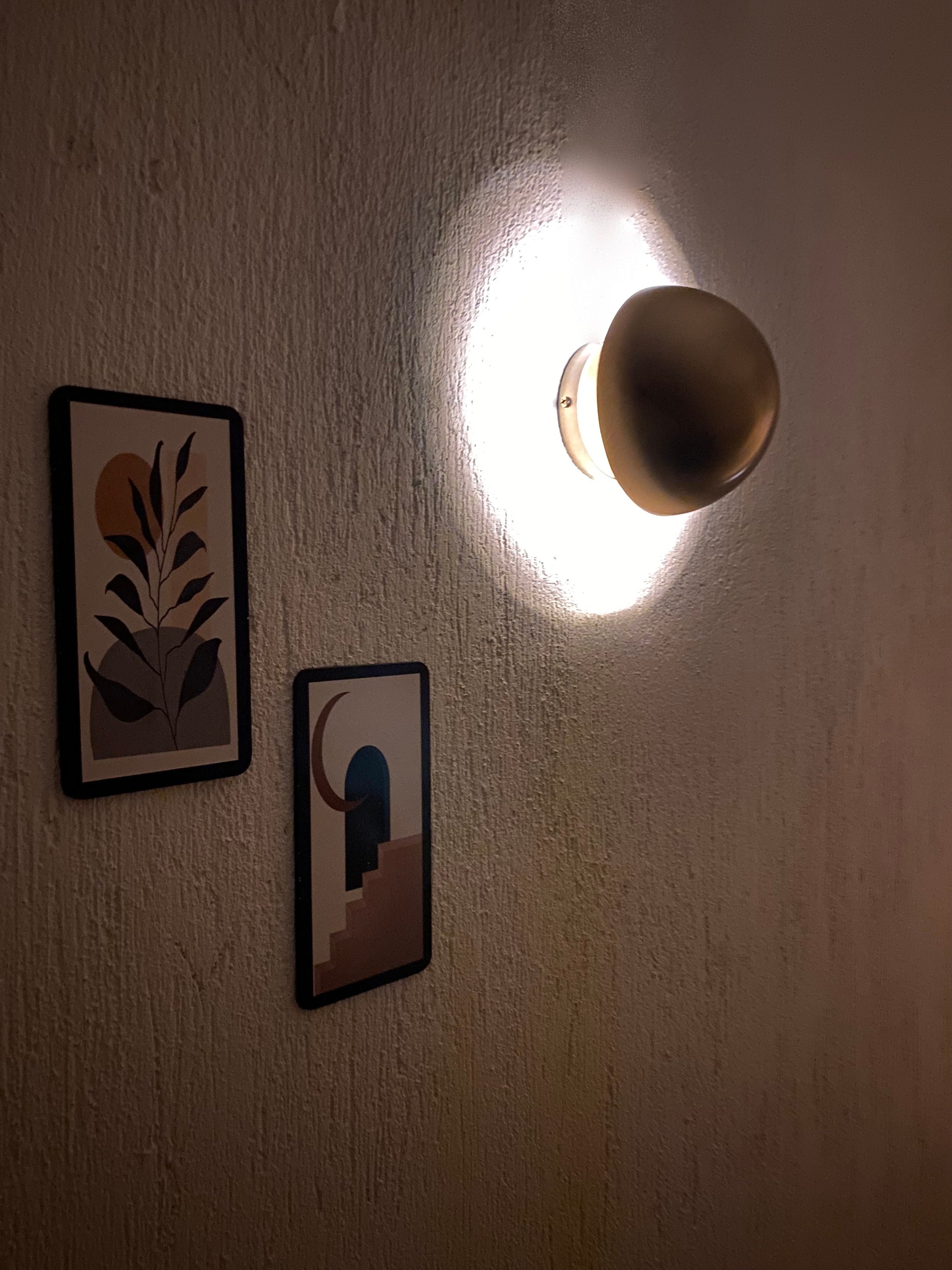 Mushroom Head Gold Sconce Gold Wall Sconces Tumbled Gold - Etsy