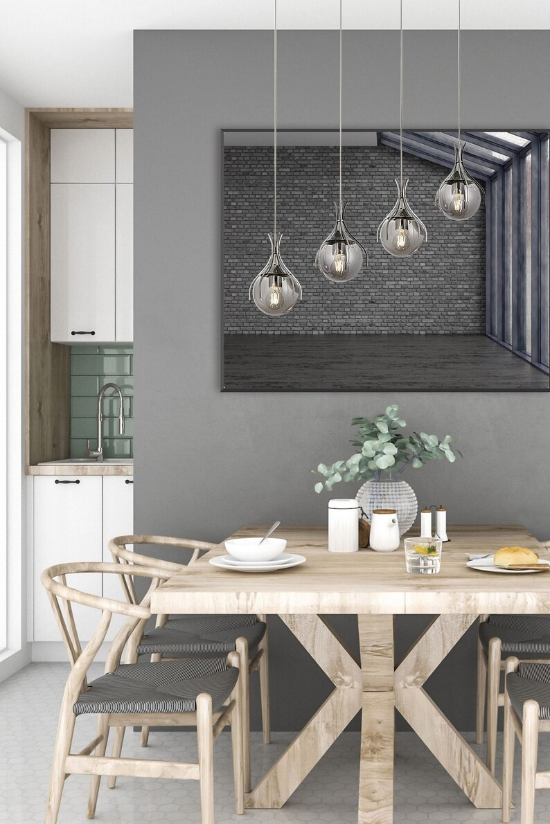 Pendant Chandelier Glass Ceiling Lighting Four Lamb Chandelier Unique ...