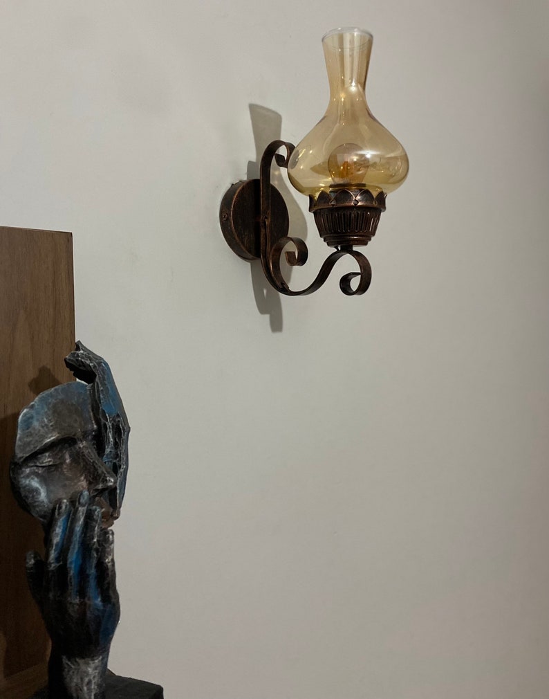 Gas Lantern Style Sconce - Nostalgia Wall Sconce - Gas Lamp Lighting - Custom Wall Sconce ...