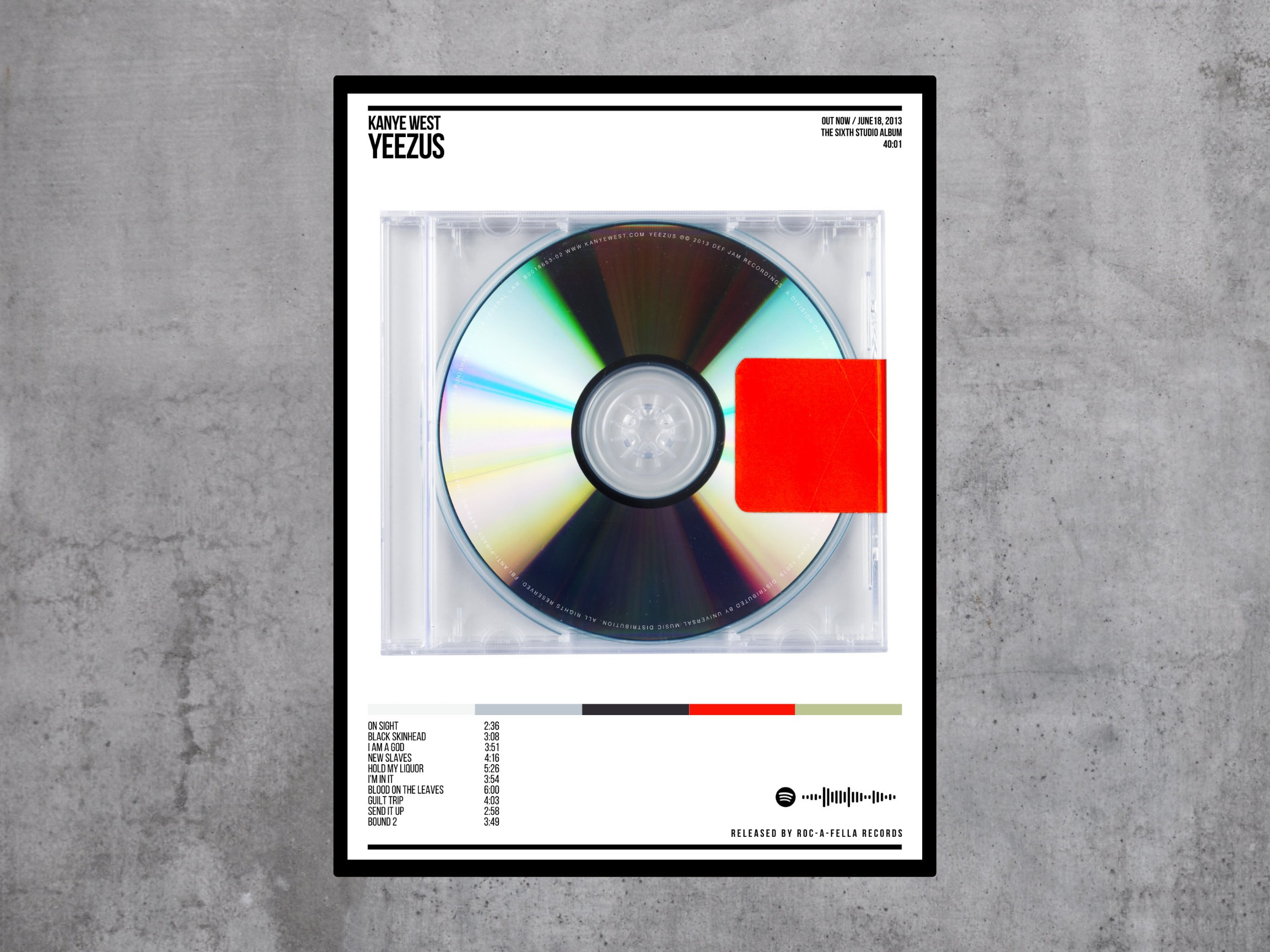 Yeezus Album Poster / Kanye West / Album Cover Poster sold by Adisa ...