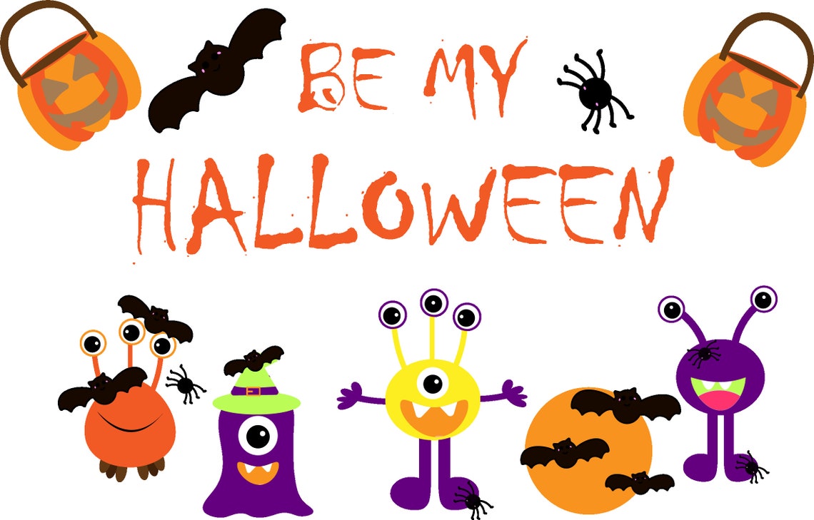 Halloween Monsters Clipart Monsters Clip Art Halloween - Etsy