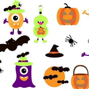 Halloween Monsters Clipart Monsters Clip Art Halloween - Etsy
