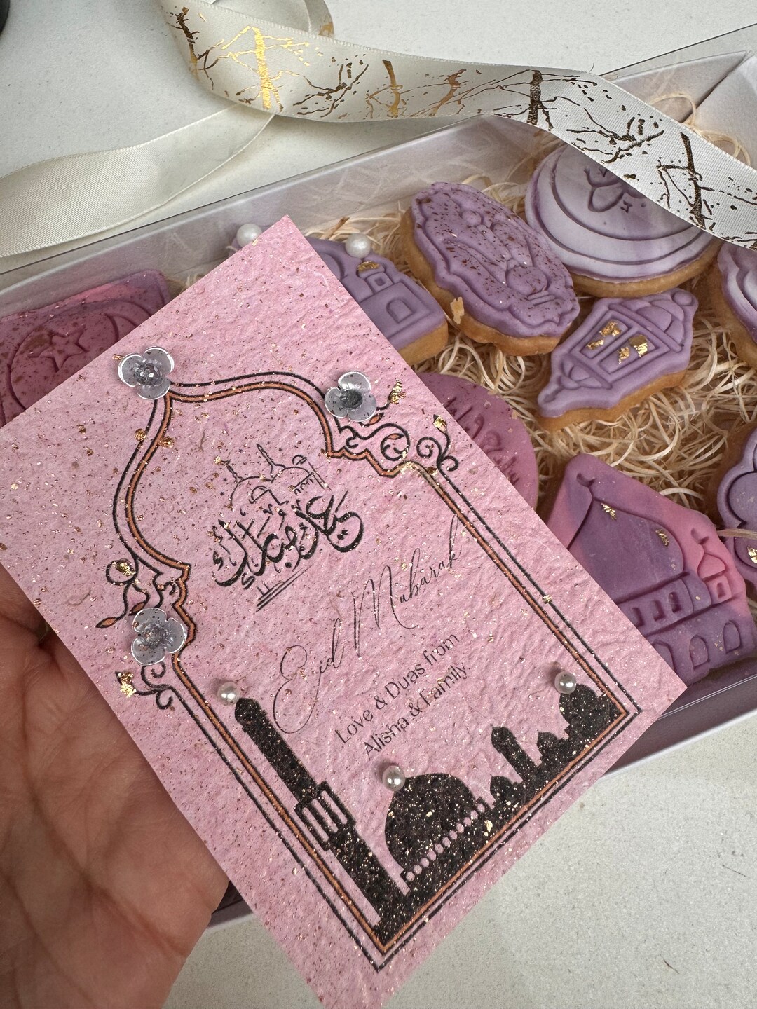 Eid Mubarak Note Cards, Eid Cards, Note Cards, Personalised Eid Card ...