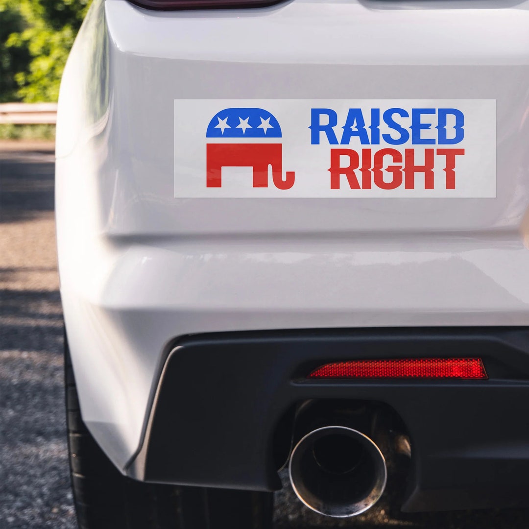 Raised Right Bumper Sticker - Etsy