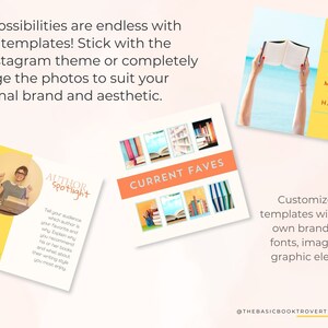 Book Instagram Post Templates, Bright Bookstagram Templates ...
