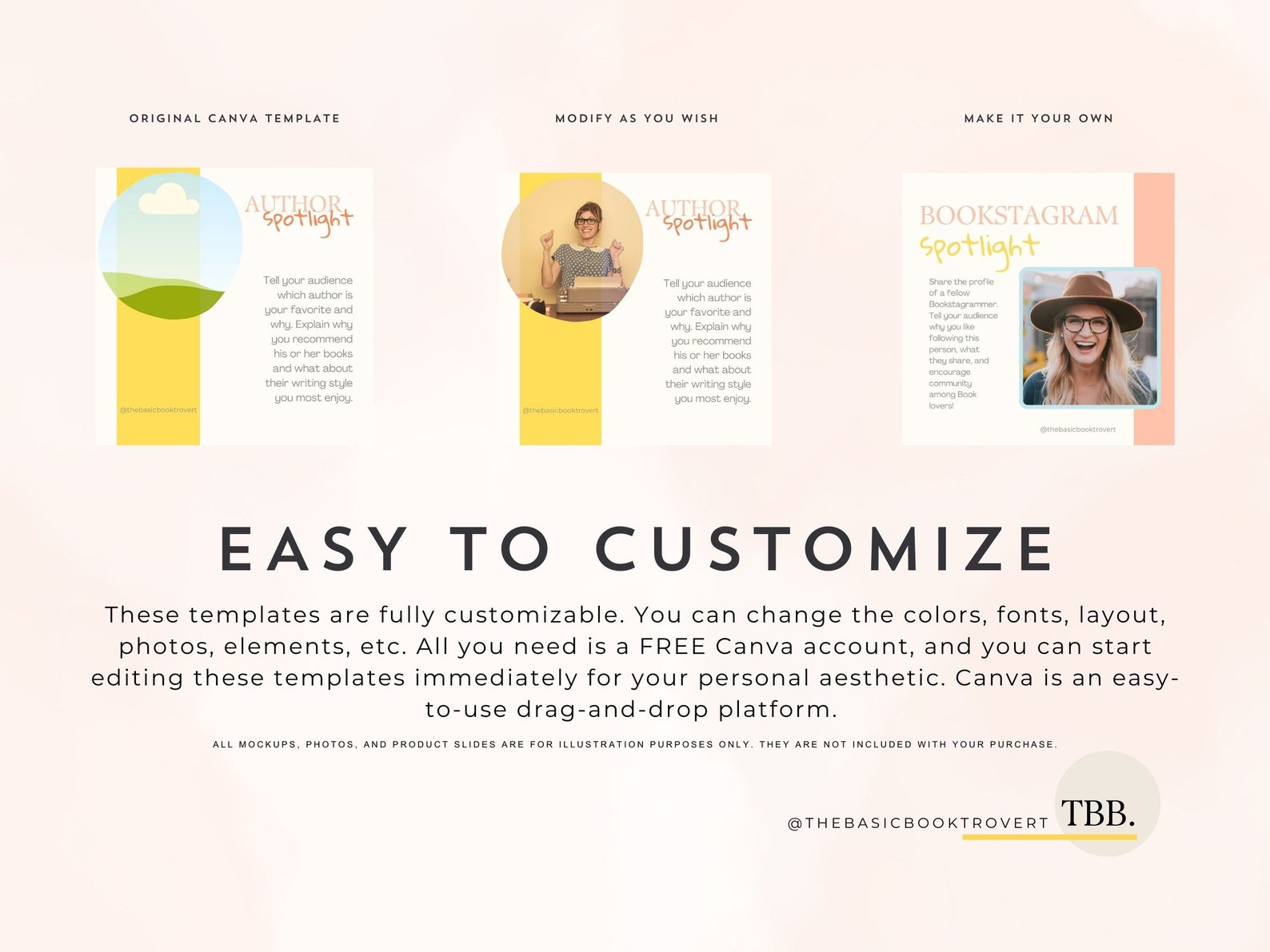 Book Instagram Post Templates, Bright Bookstagram Templates ...