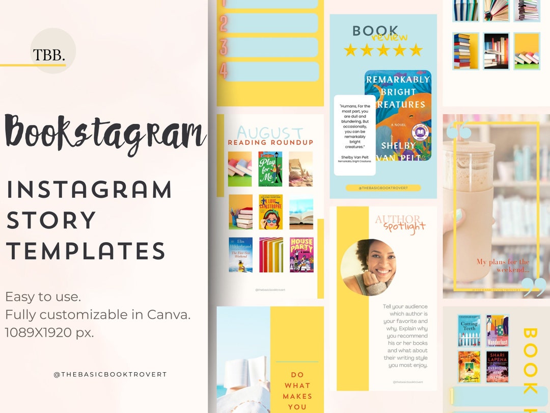 Book Instagram Stories Template, Bookstagram Story Template ...