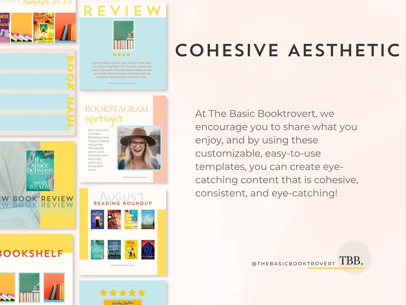 Book Instagram Post Templates, Bright Bookstagram Templates ...