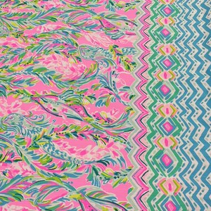 Pink Mermaid Unicorn Dobby Cotton Fabric Preppy 9x17 or 17x17 FQ Fat ...