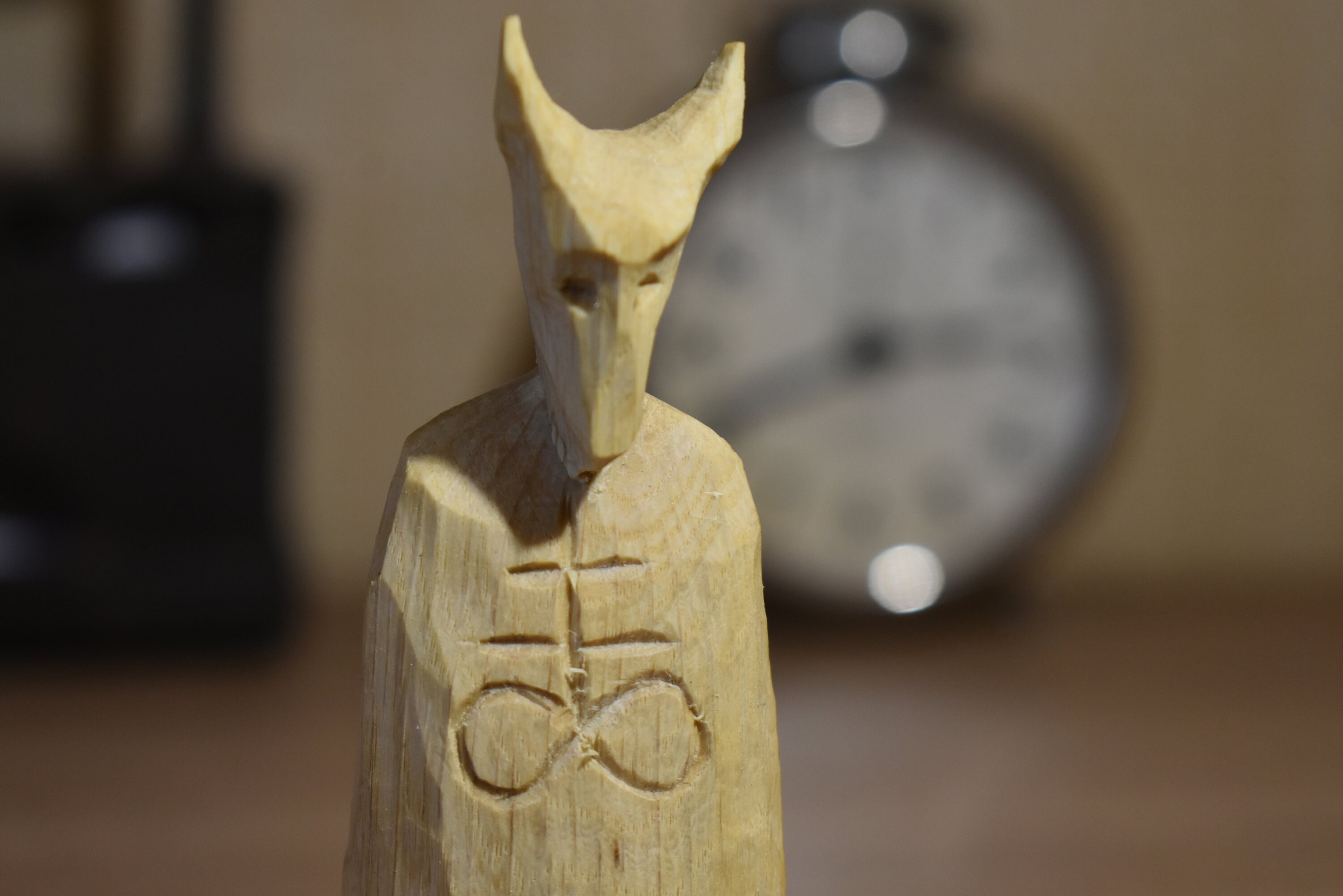 Lucifer Horned God Idol Antlered God Occult Figurine Primitive ...