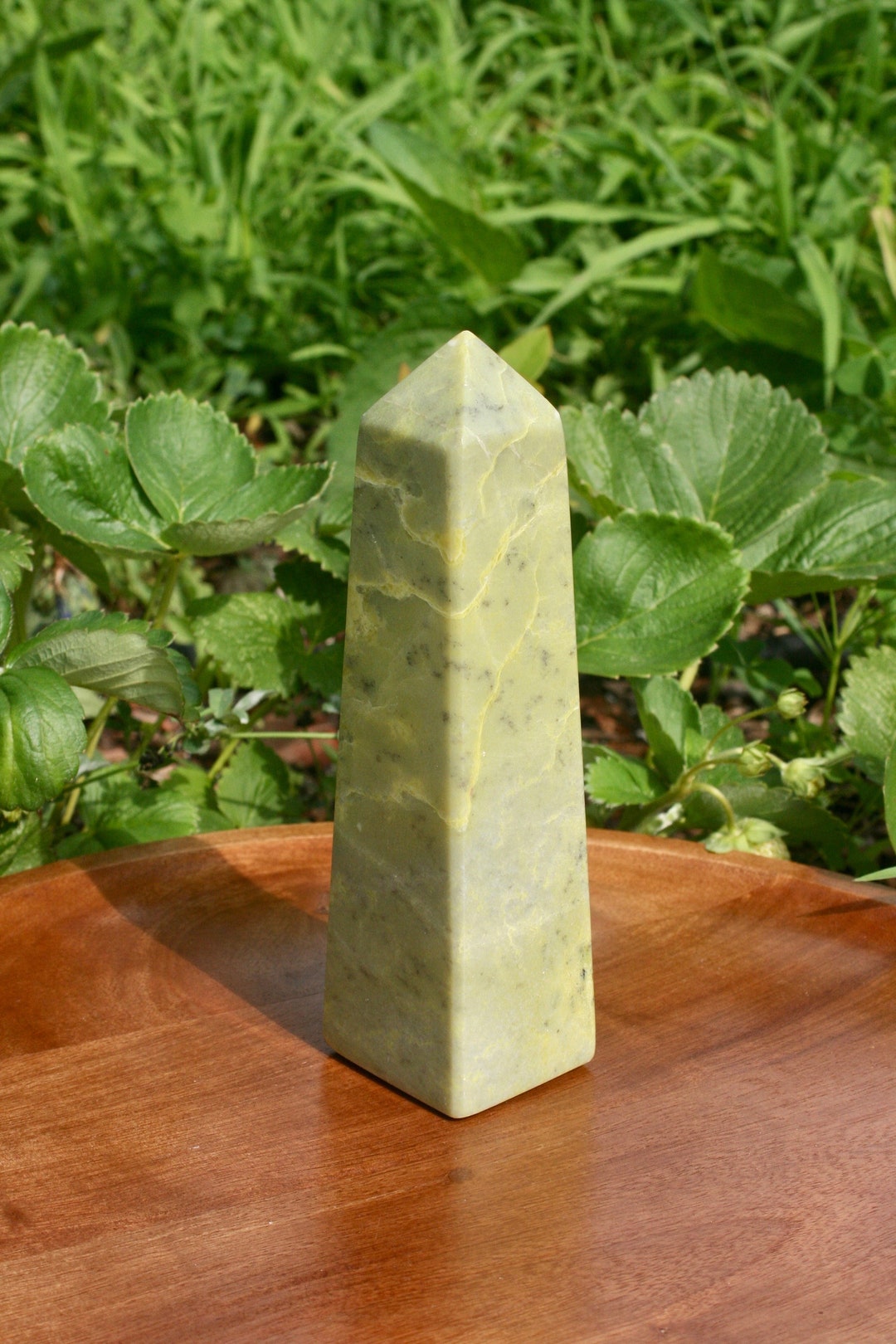 Yellow Jade Tower: Polished Nephrite Obelisk (6.5 In) - Etsy
