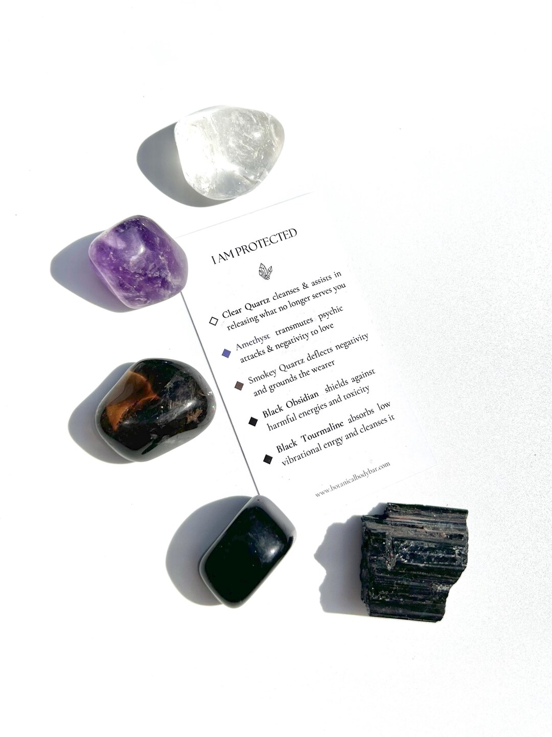 I Am Protected | Positive Affirmation Crystal Kit | Pocket Stones ...