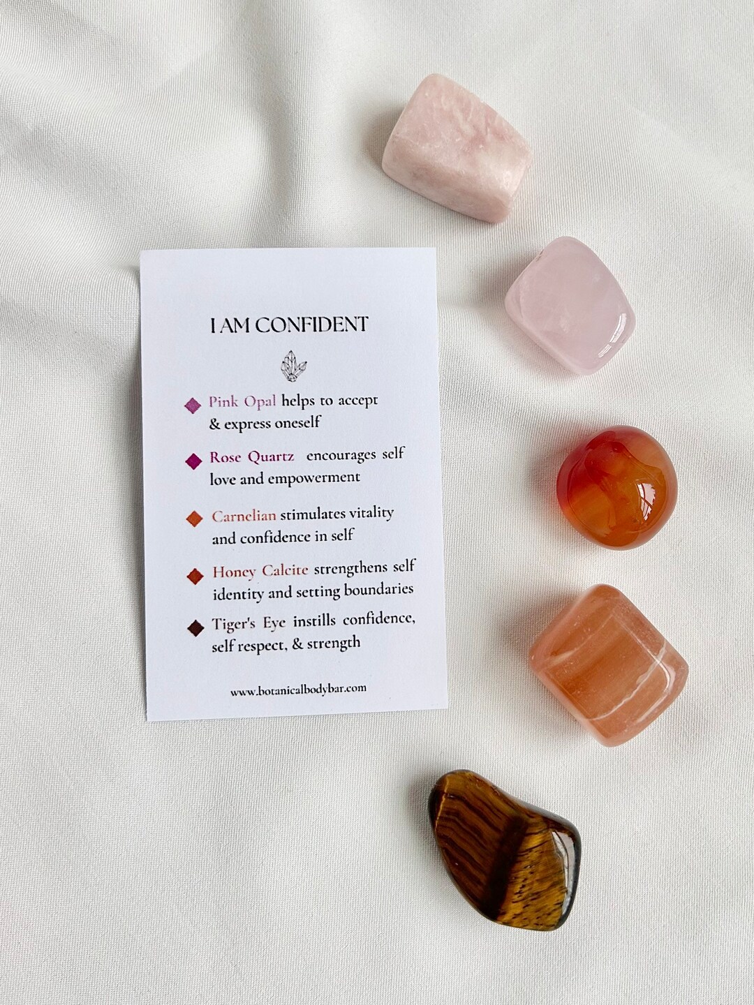 I Am Confident | Positive Affirmation Crystal Kit | Pocket Stones ...