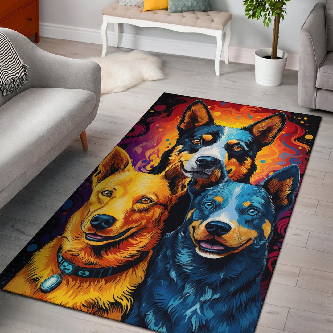 Australian Cattle Rug, Australian Cattle Trippy Rug, Australian Cattle ...
