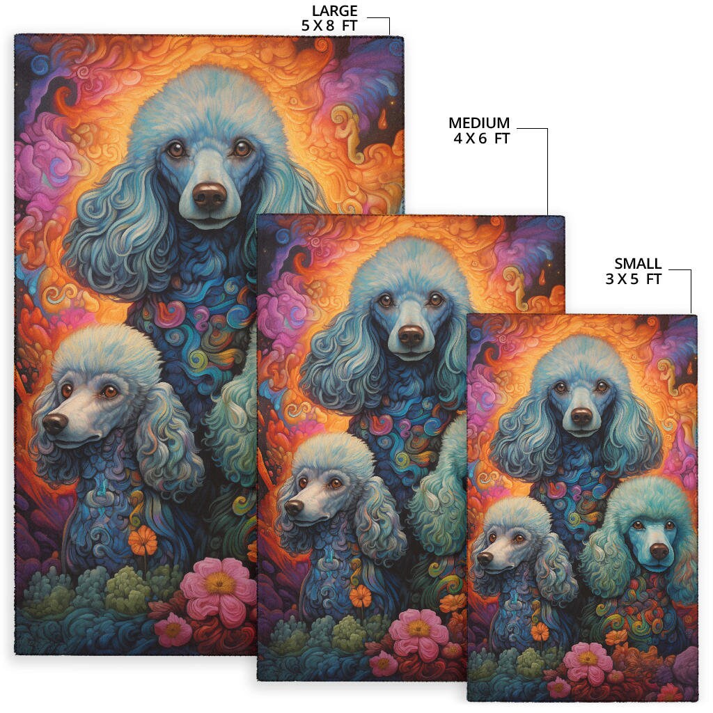 Poodle Area Rug, Poodle Trippy Rug, Poodle Gifts, Poodle Decor - Etsy