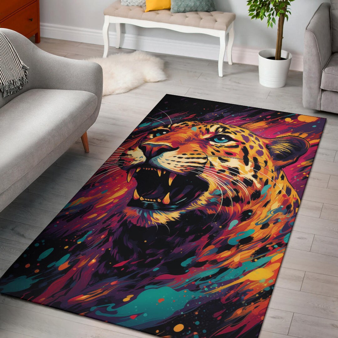 Cheetah Rug, Cheetah Trippy Rug, Cheetah Gifts, Cheetah Decor - Etsy
