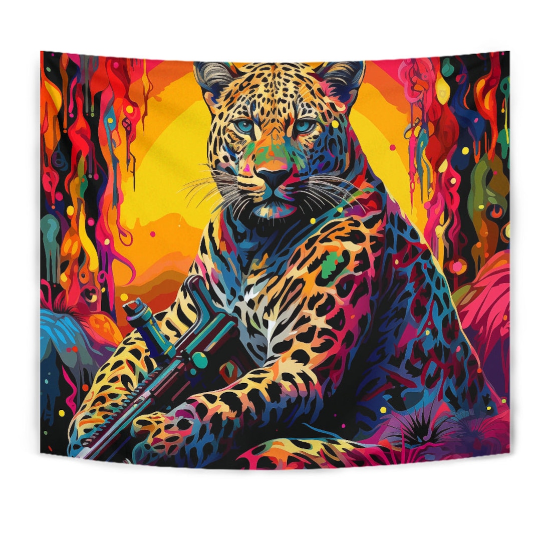 Cheetah Tapestry, Wall Hanging Art, Cheetah Room Decoration, Cheetah ...