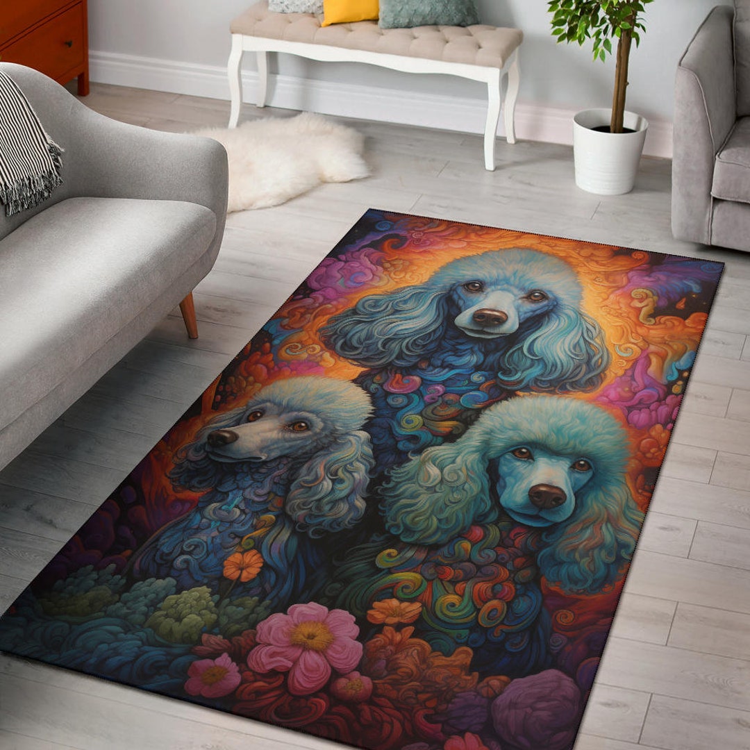Poodle Area Rug, Poodle Trippy Rug, Poodle Gifts, Poodle Decor - Etsy