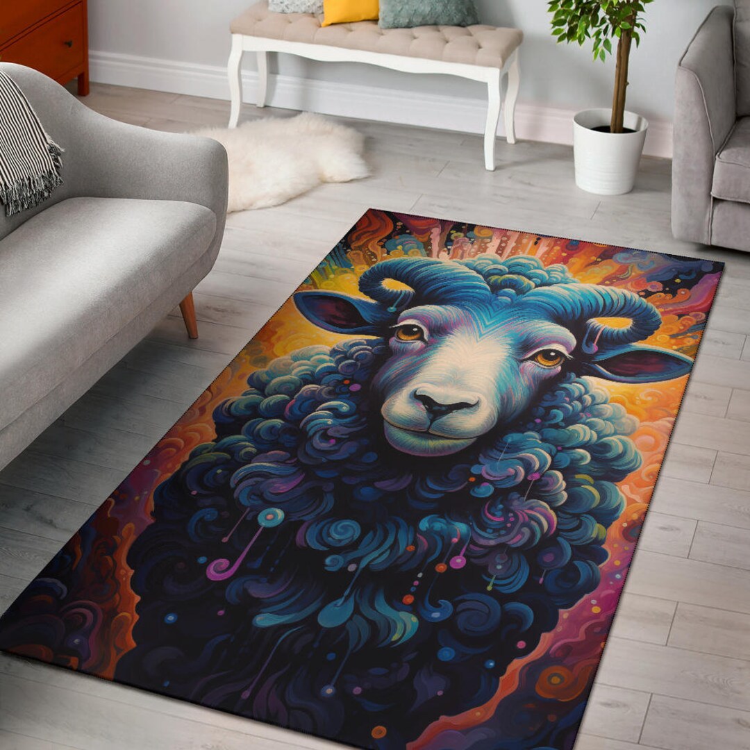 Sheep Rug, Sheep Trippy Rug, Sheep Gifts, Sheep Decor - Etsy