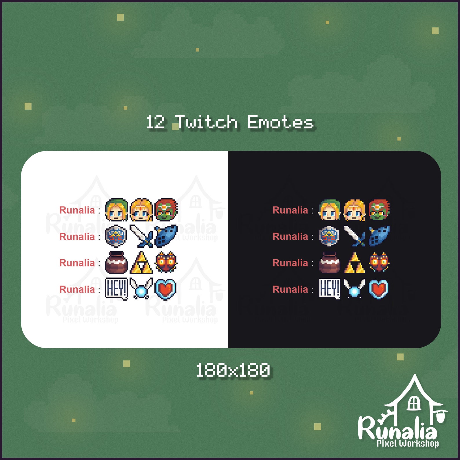 Zelda OOT MM 12 Pixel Art Twitch Emotes Cute & Retro Ready for Use - Etsy