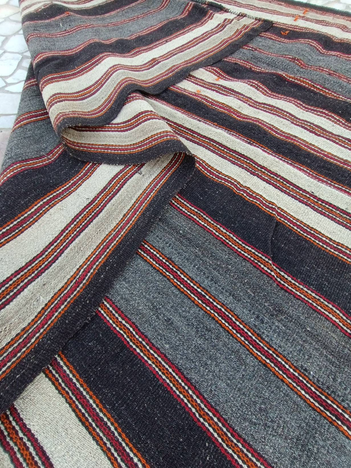 Rug for Living Room 5.6x8.6 FT Stripe Area Rug Vintage Stripe Rug ...