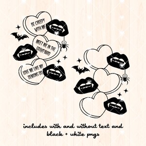 Goth Candy Hearts Svg | Anti Valentines Svg Png | Funny Valentines Day ...