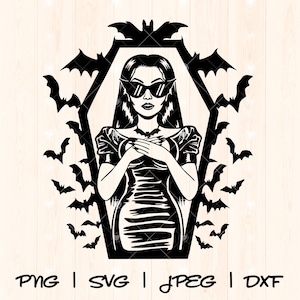 Vampire Svg Png | Retro Horror Svg Png | Bat Svg Png | Goth Png Svg ...