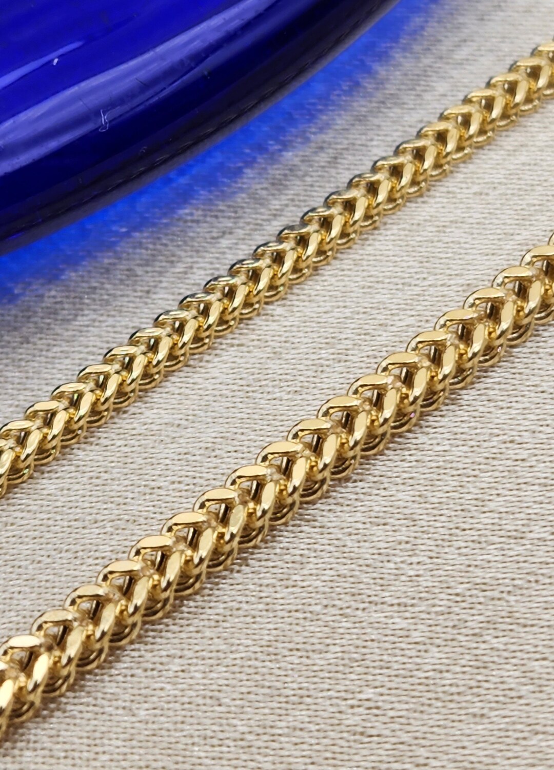 14k Gold Foxtail/spiga/wheat Chains. Different Sizes. 2mm/3mm. REAL ...