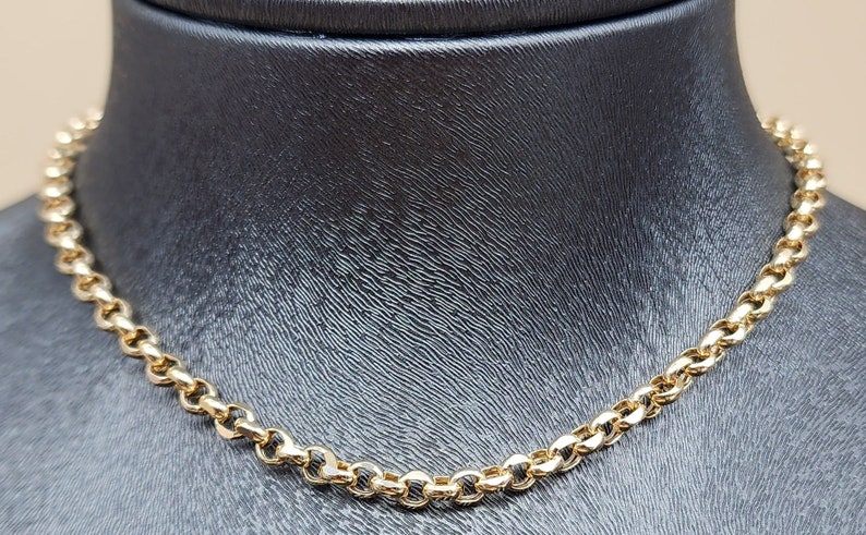14k Gold Rolo Chains. Different Sizes. 3mm/4mm. REAL GOLD. - Etsy