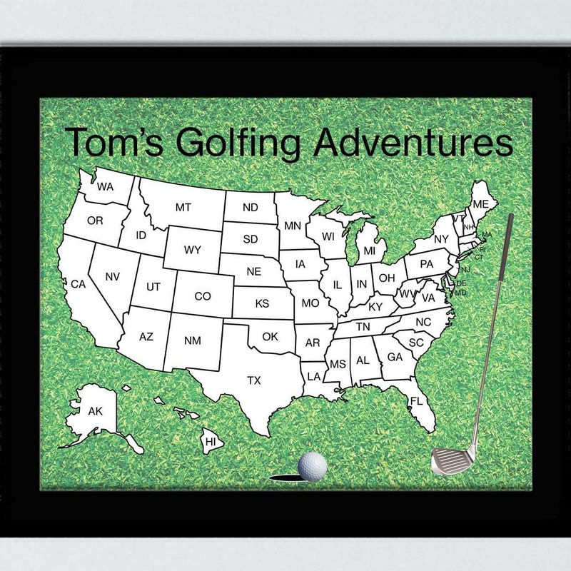 Push Pin Map Golf - Etsy