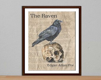 Edgar Allan Poe Skull - Etsy