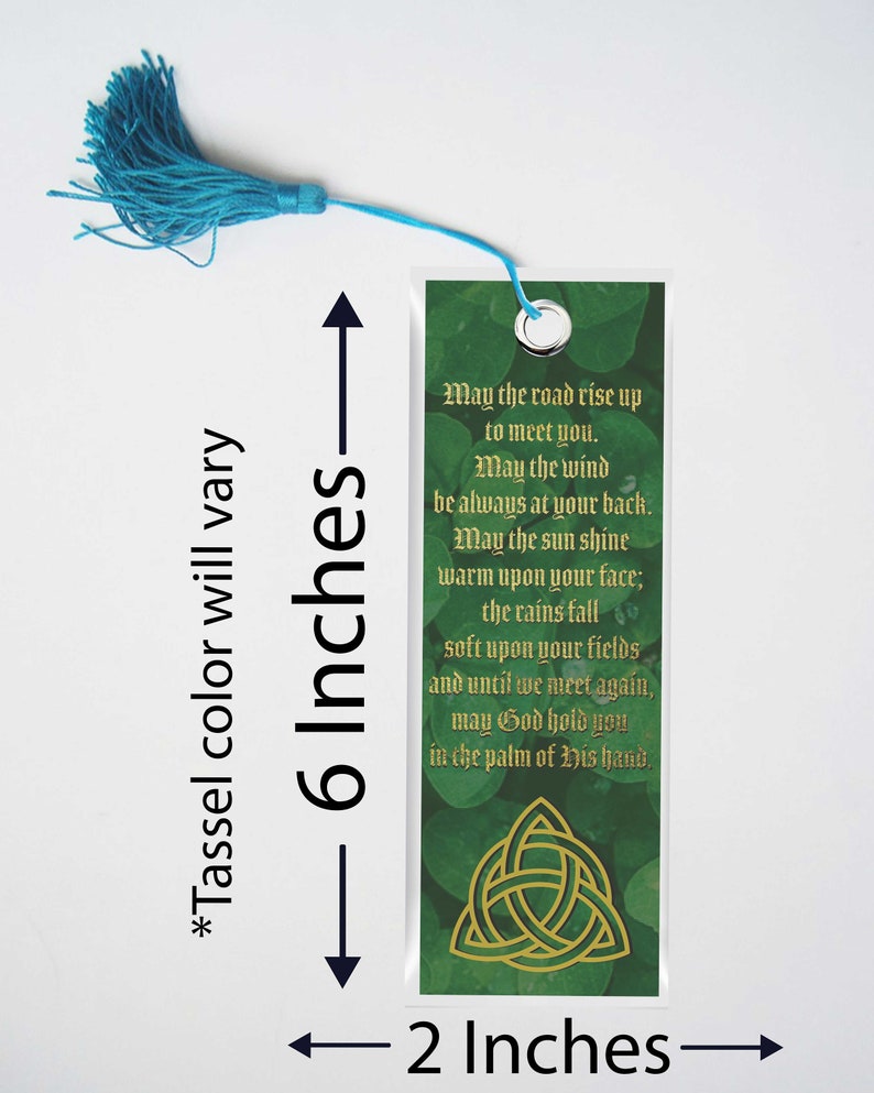 Old Irish Blessing Bookmark, Celtic Knot Bookmark, Lucky Irish ...
