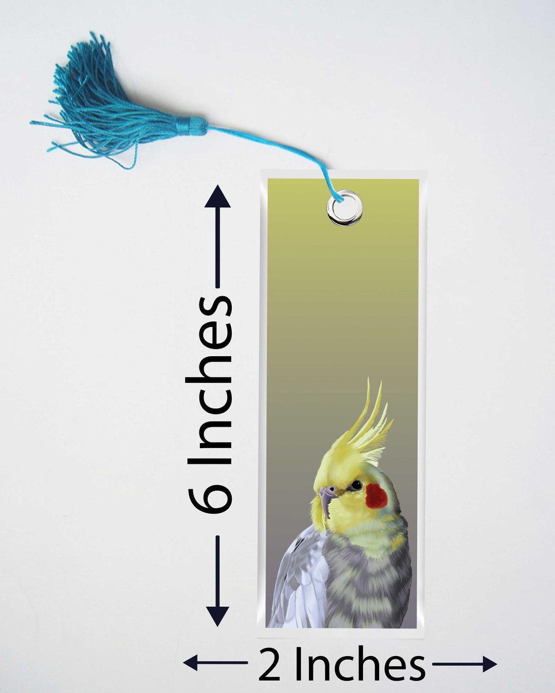 Yellow Cockatiel Bookmark. Pet Bird Bookmark. Laminated Bookmark With ...