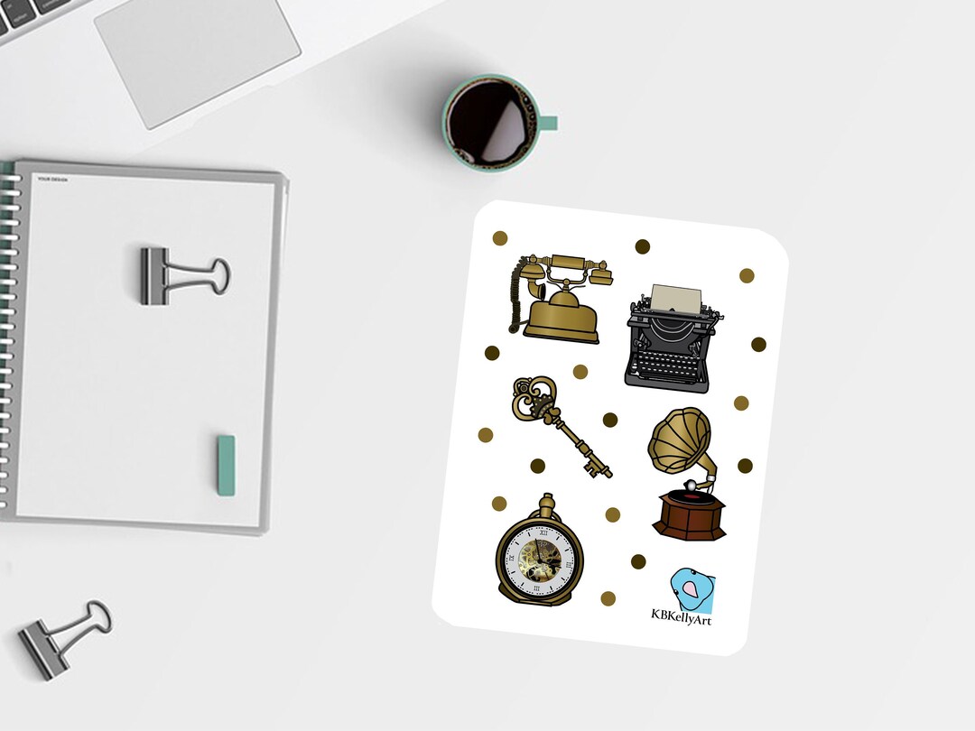 Antique Shop Sticker Sheet. Vintage Stickers. Thrift Shop Objects ...