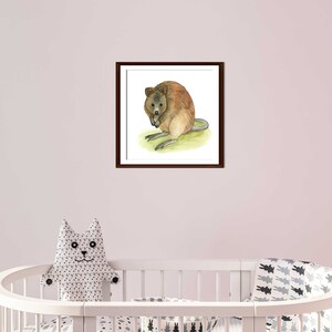 Watercolor Quokka Art Print, Australian Animal Nursery Print, Aussie ...