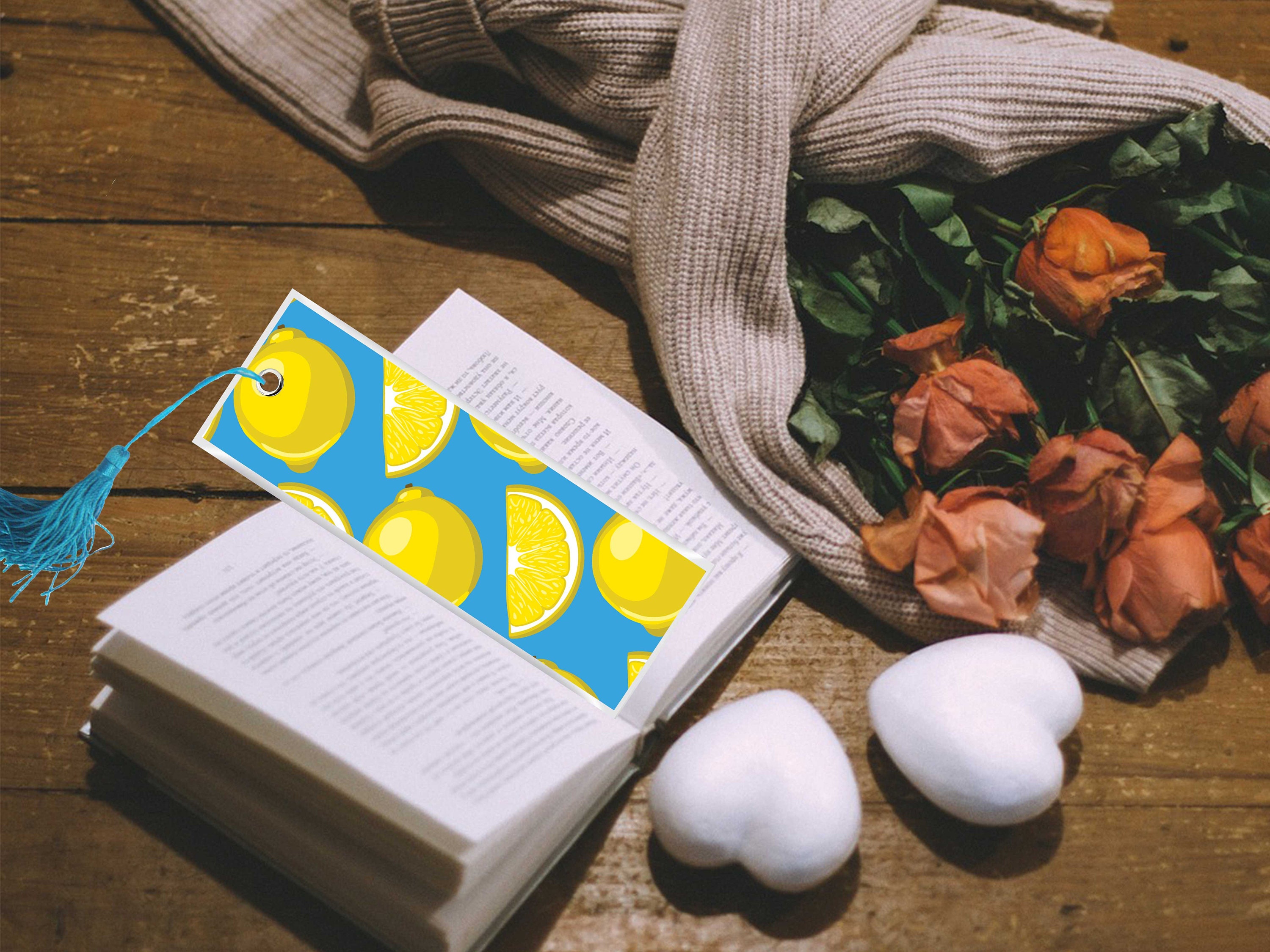 Fruit Bookmarks, Cute Bookmark, Summer Bookmarks, Apple, Cherry, Lemon ...