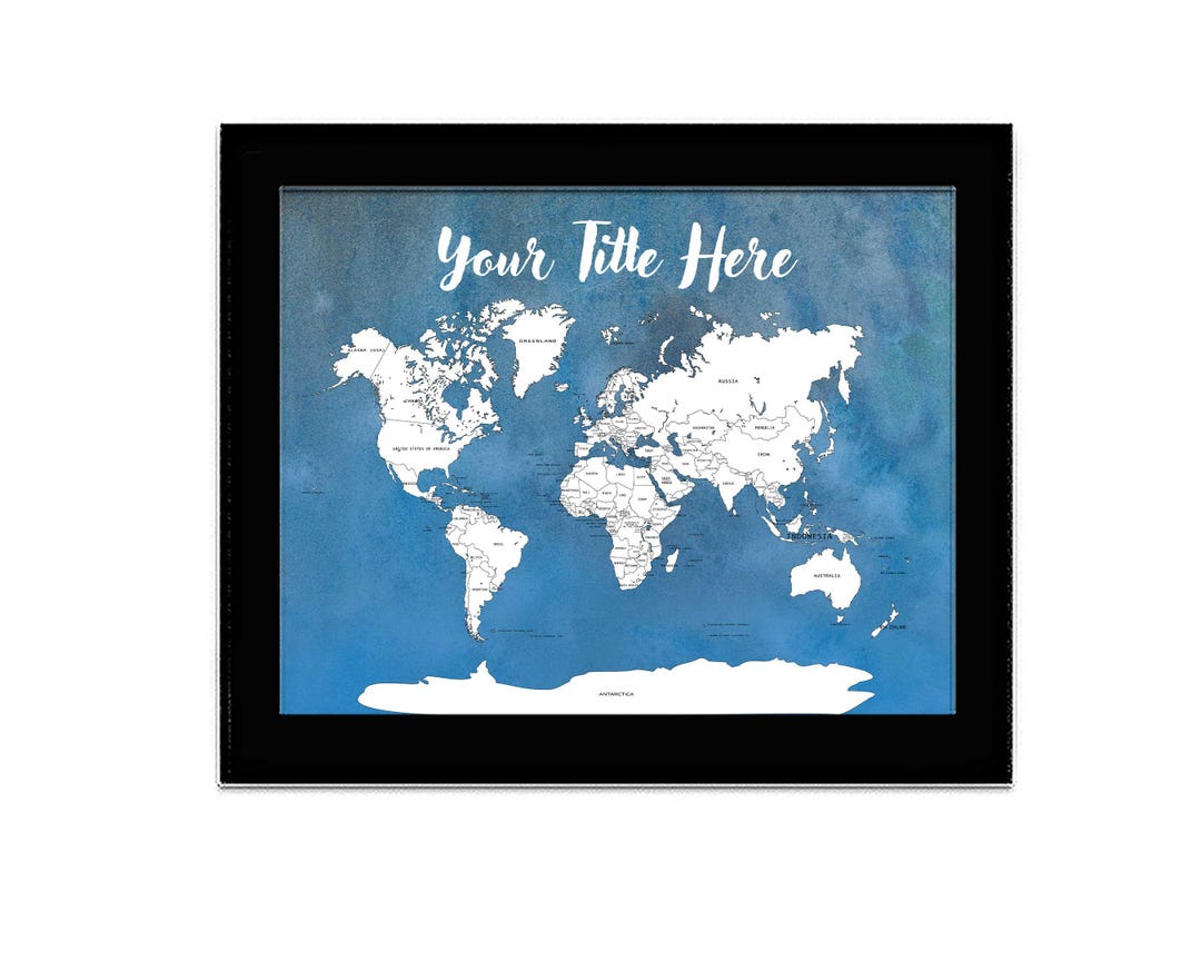 Personalized World Travel Map: Custom Push Pin Canvas Art, Gift for ...